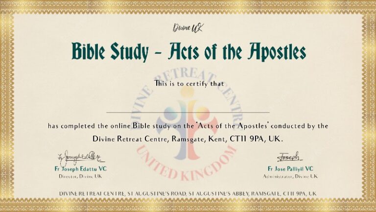 Download Certificates - Divine Retreat Centre UK - Official Website