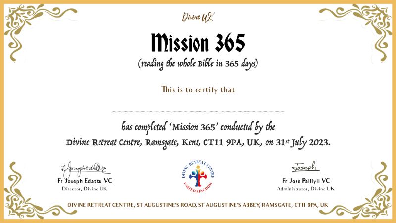 Download Certificates - Divine Retreat Centre UK - Official Website